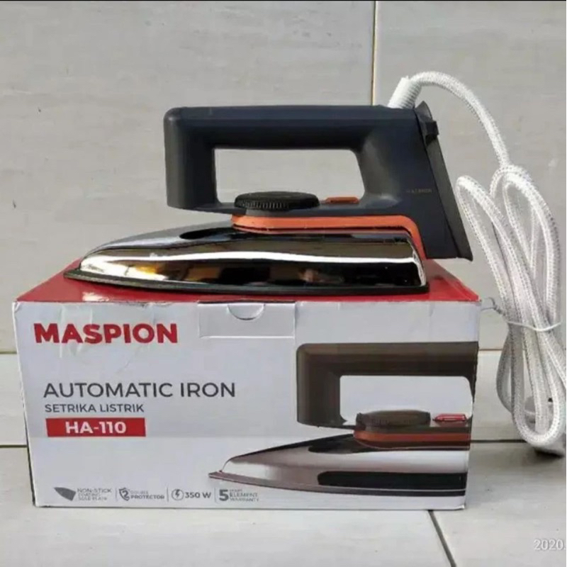 Jual Maspion HA-110 Setrika Listrik Anti Lengket Maspion HA 110 HA110 Automatic Iron Setrika ...