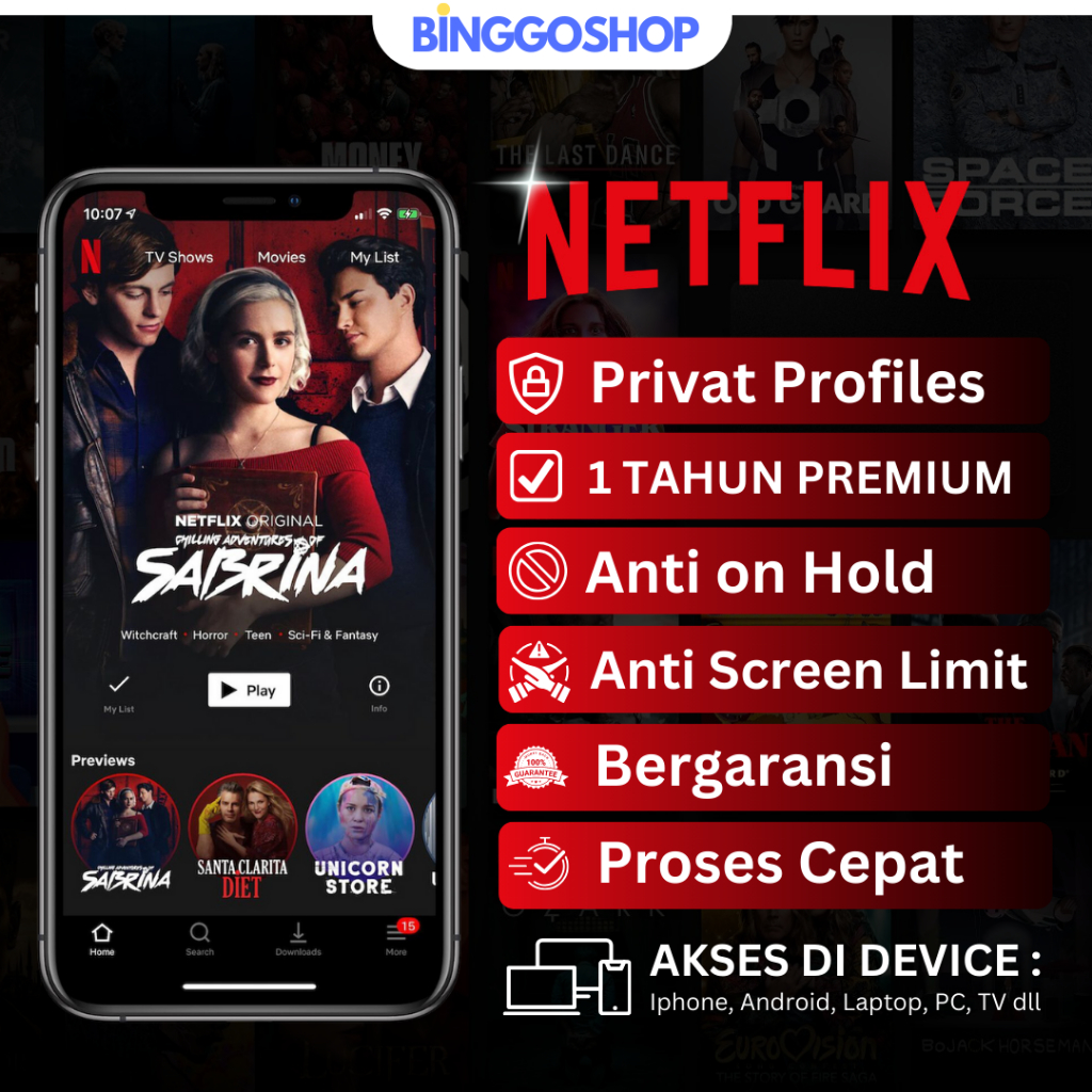 Jual NETFLIX PREMIUM NETFLIXXX PREMIUN PROSES LANGSUNG | Shopee Indonesia