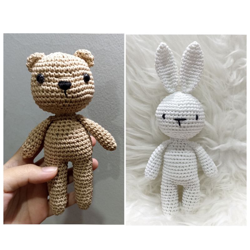 Jual Boneka amigurumi crochet bunny / kelinci / rabbit/ bear berdiri ...