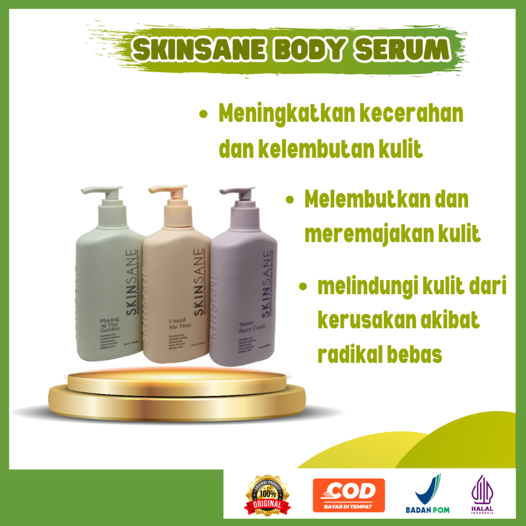 Jual BODY SERUM SKINSANE SR12 BRIGHTENING DAN WHITENING BODY LOTION ...