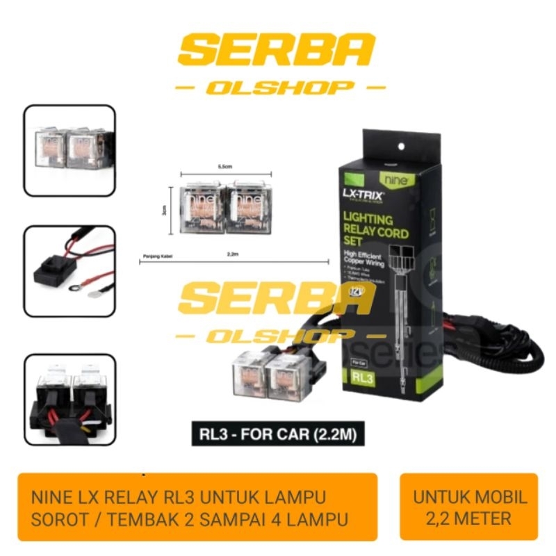 Jual NINE LX TRIX KABEL RELAY SET PNP LAMPU LED SOROT LED TEMBAK NINE ...