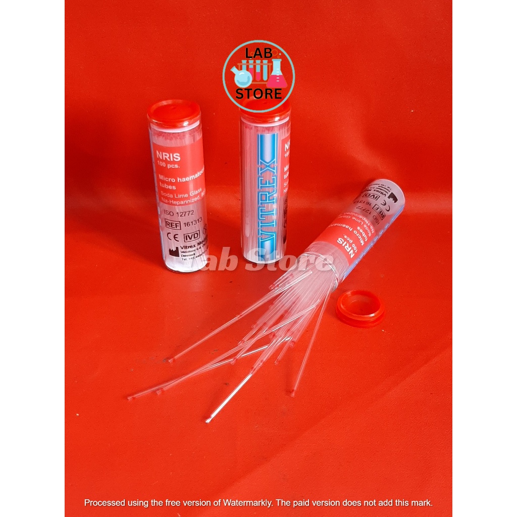 Jual Tabung Pipa Kapiler Hematokrit / Tabung Mikro Kapiler Hematokrit ...