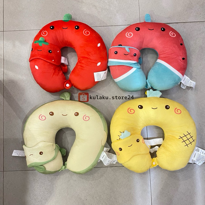 Jual MINISO - Fruits Series U Shaped Neck Pillow with sleep Mask ...