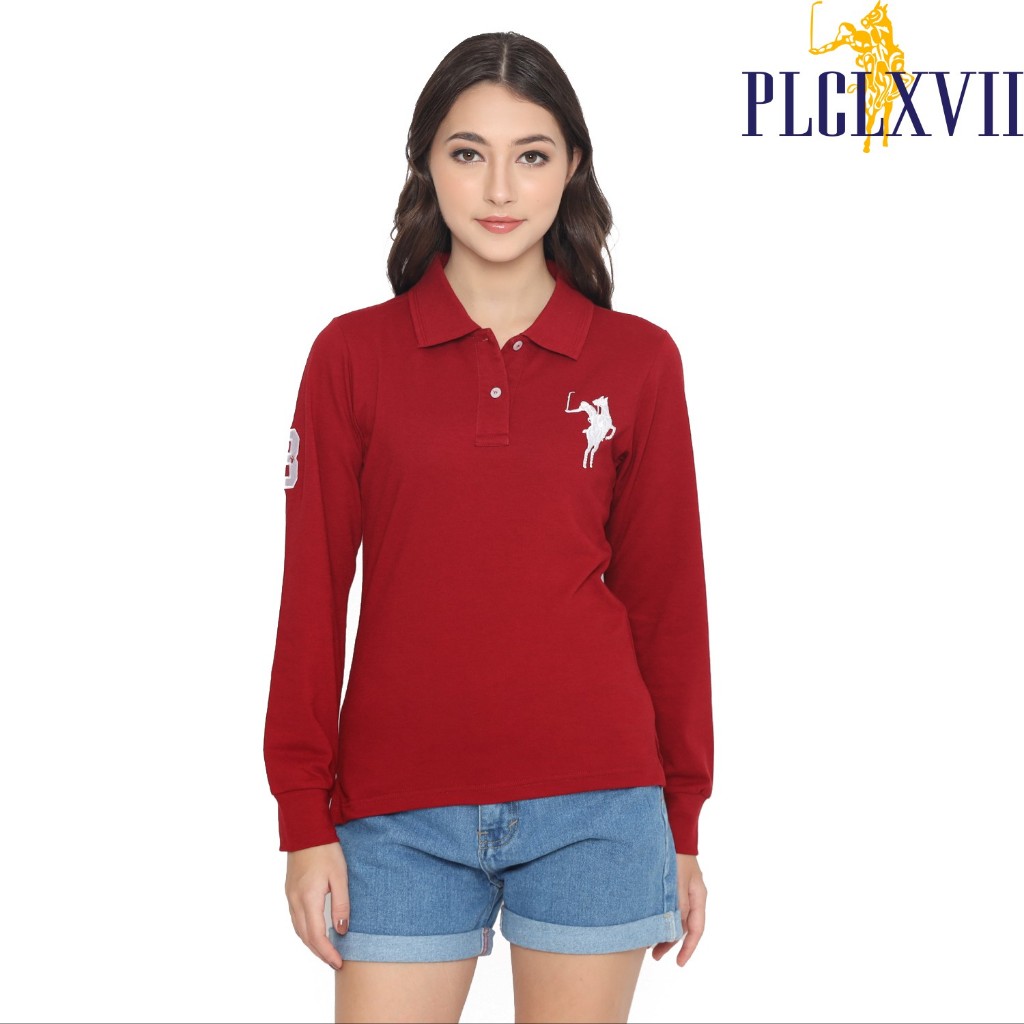 Jual PLCLXVII - Polo Shirt Wanita - Polo Shirt Lengan Panjang Logo ...