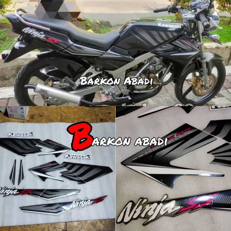 Jual striping stiker NINJA SS 2014 ZEBRA warna hitam (METALIK) | Shopee ...