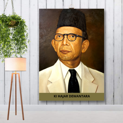 Jual BINGKAI + FOTO PAHLAWAN KI HAJAR DEWANTARA HIASAN DINDING ...