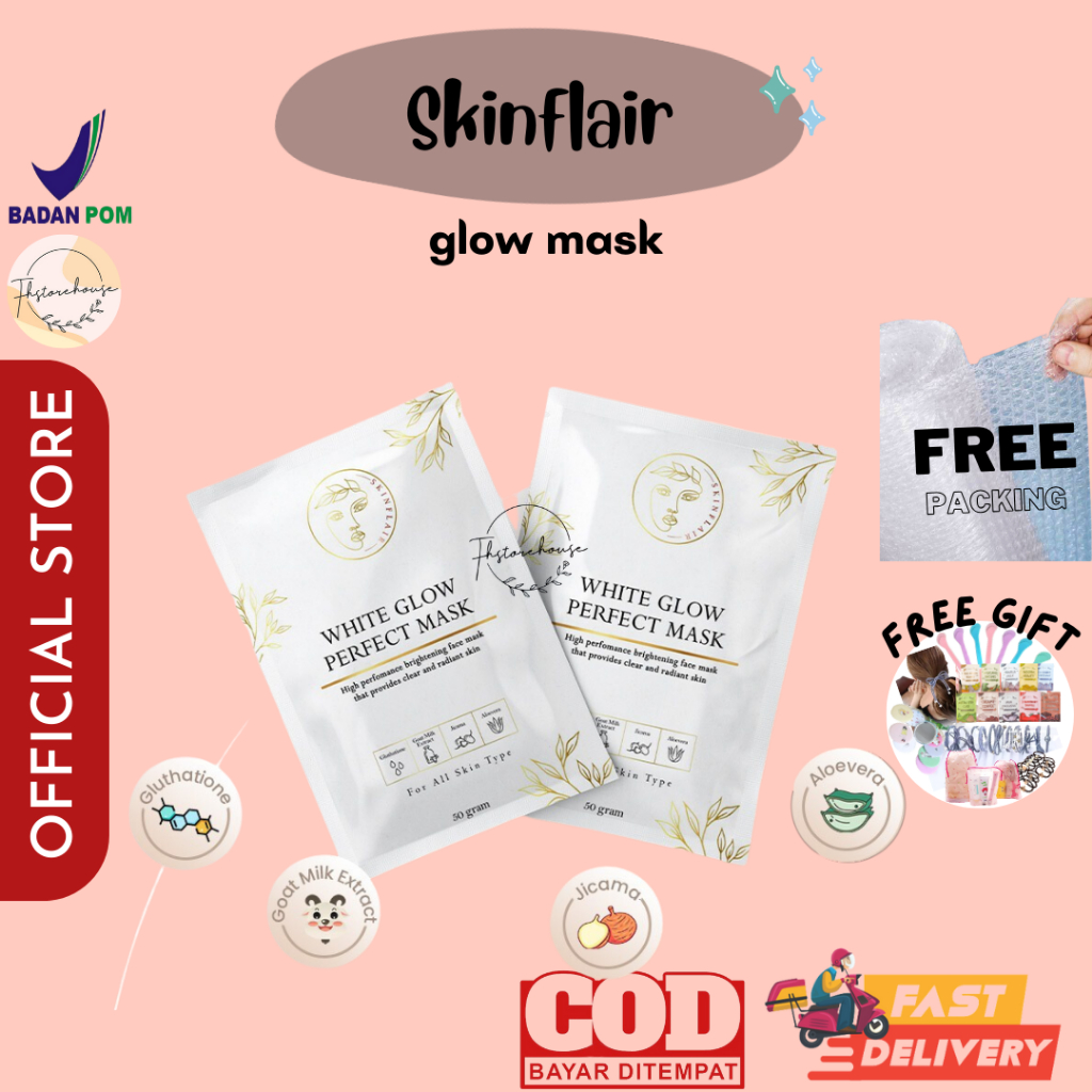 Jual [BUY 1 GET 1 SPATULA] ️ SKINFLAIR SKINFLAIRE MASKER WHITE GLOW ...