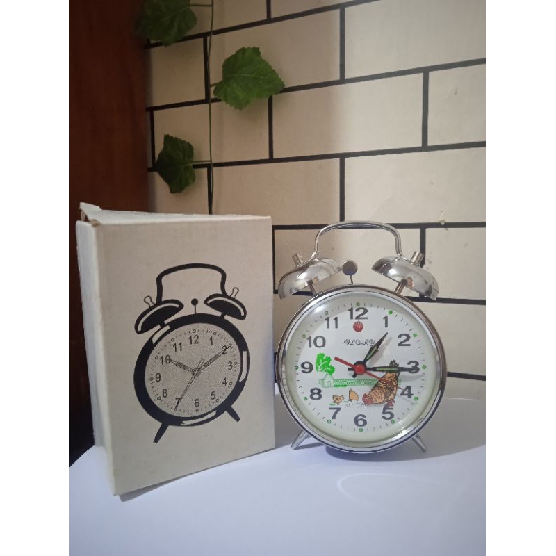 Jual Jam Beker Jam Weker Ayam Jadul UKURAN BESAR PUTAR ENGKOL TANPA ...