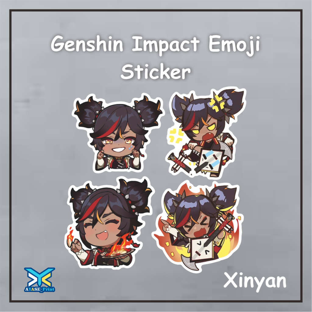 Jual Sticker Genshin Impact Emoji Sticker Vinyl | Stiker Set Genshin ...
