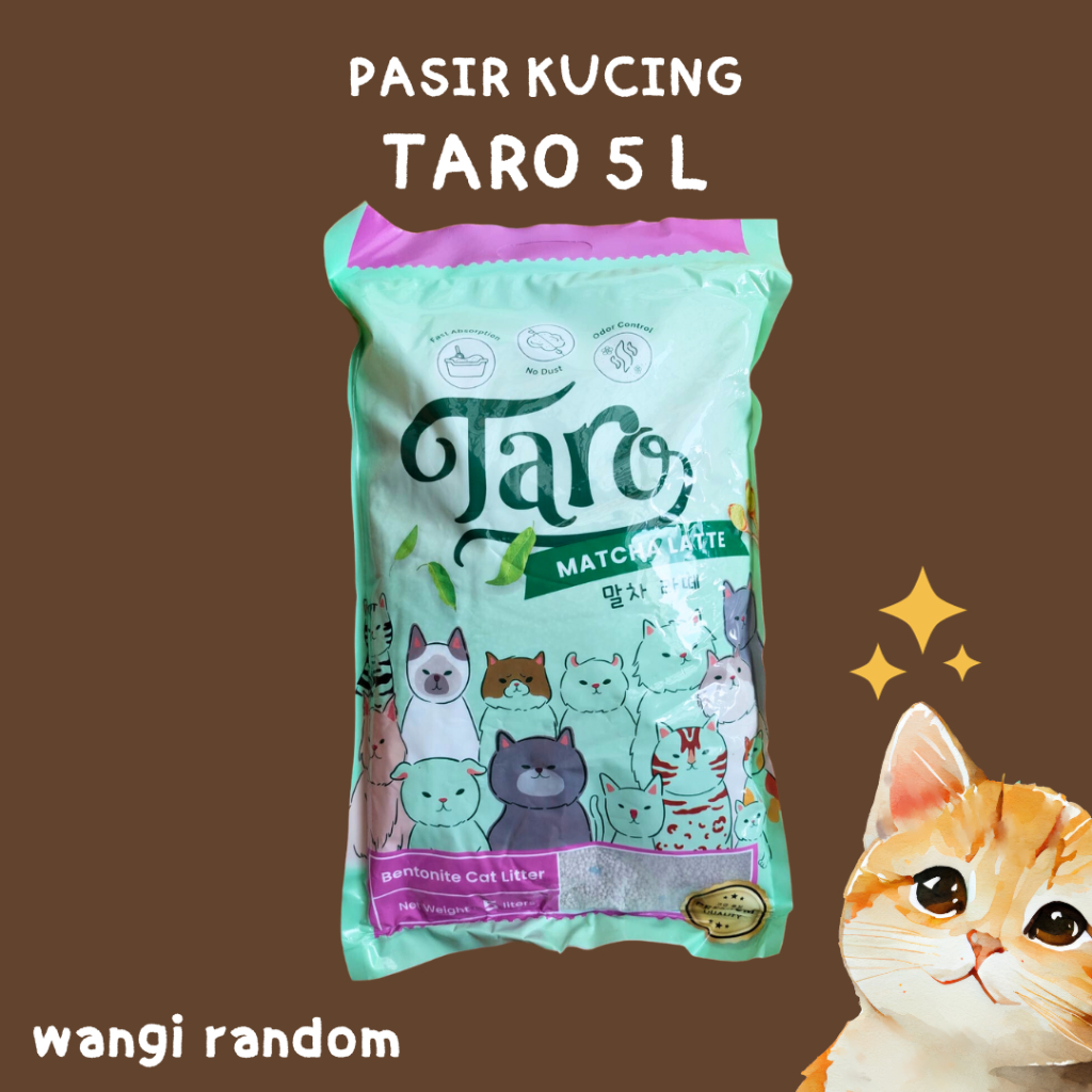 Jual Pasir Kucing TARO 5L - Pasir Kucing Gumpal Wangi TARO 5L | Shopee Indonesia