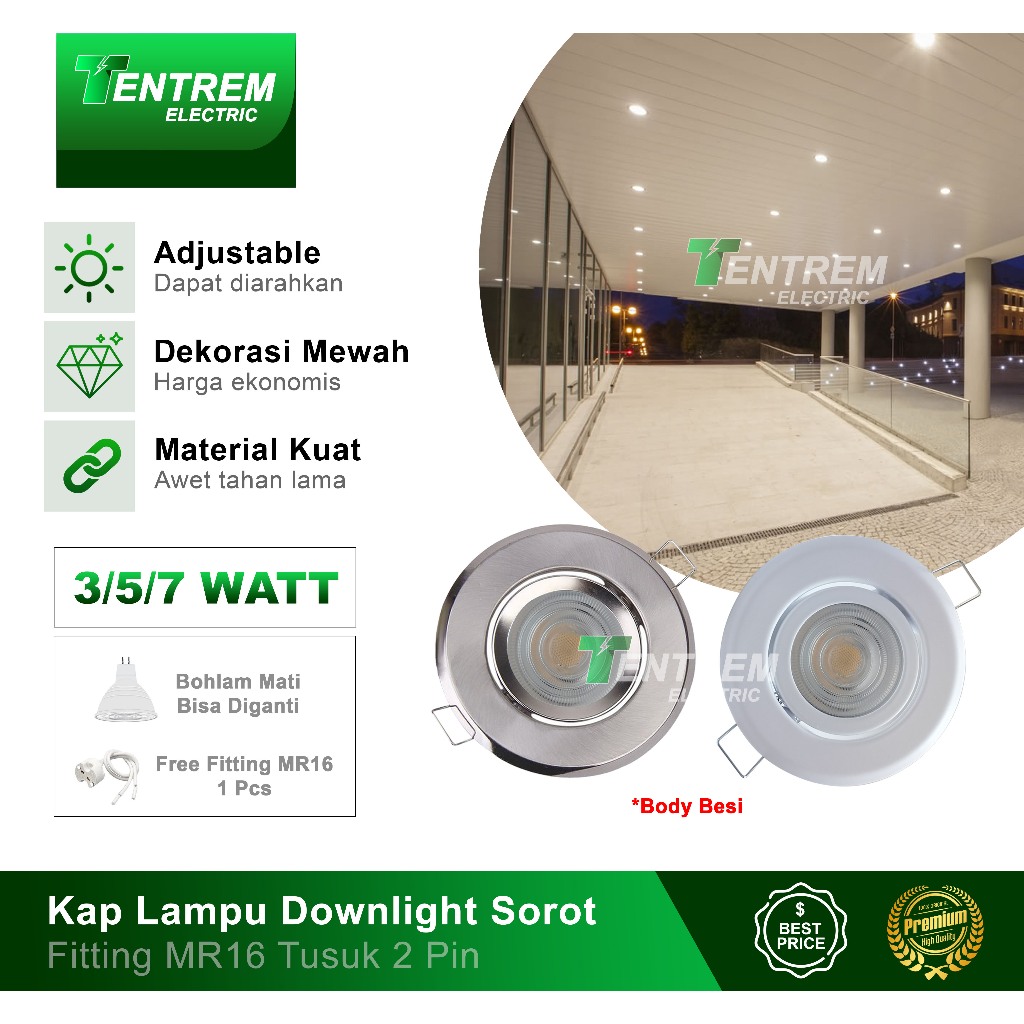 Jual Lampu Downlight Sorot LED Plafon 3W 5W 7W Bohlam Spotlight 3/5/7 Watt | Shopee Indonesia