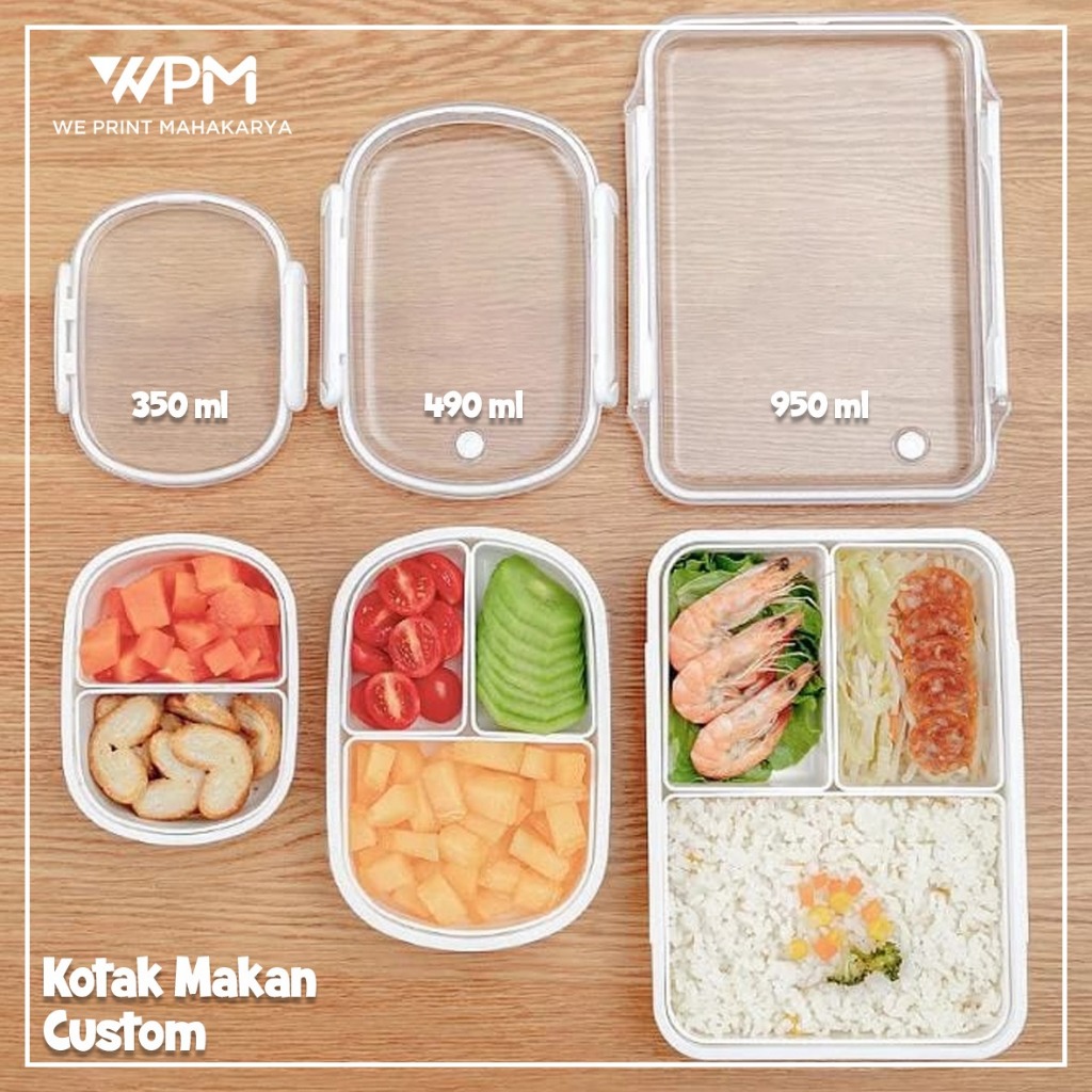Jual Kotak Makanan Bento Box Food Container Putih Minimalis / KOTAK ...