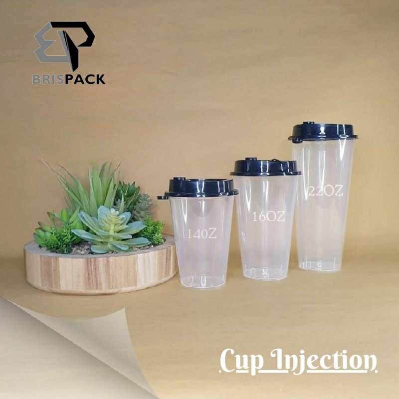 Jual Cup PP Injection / Cup Plastik 14OZ/16OZ/22OZ | Shopee Indonesia