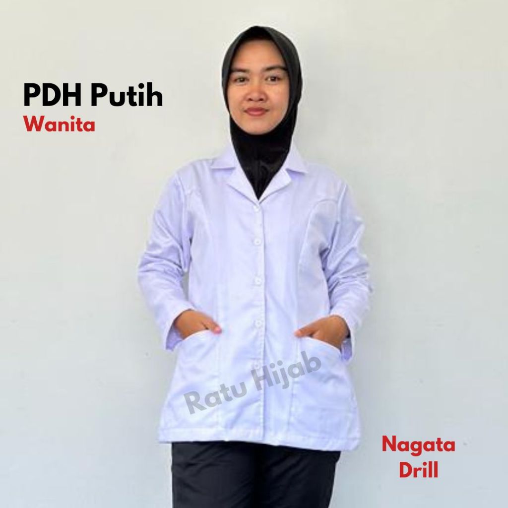 Jual Baju Pdh Putih Wanita Seragam Putih Pns Wanita Baju Dinas Putih ...