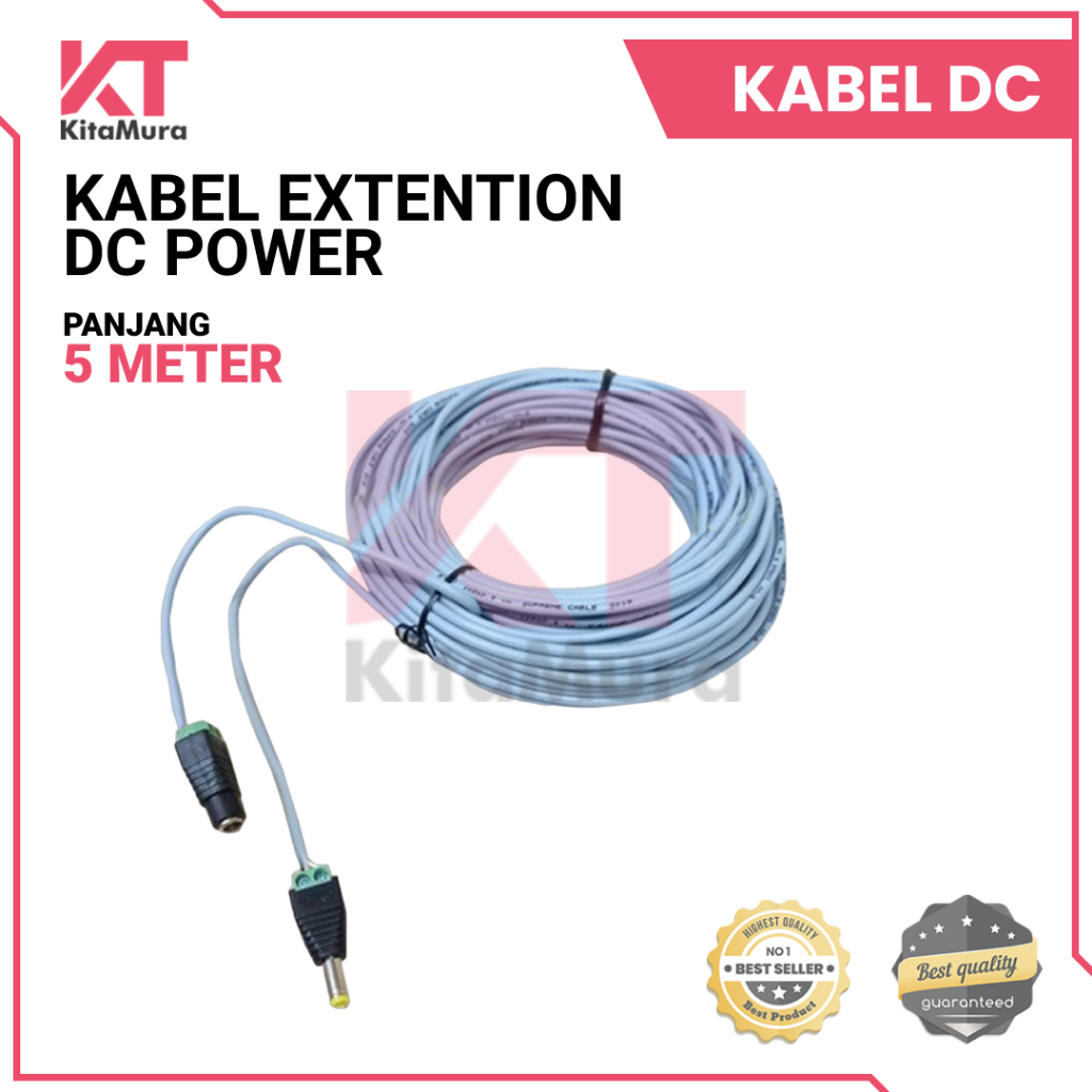 Jual Kabel Ekstension Power Adapter DC IP, CAMERA CCTV 5,10,15,20 Meter | Shopee Indonesia
