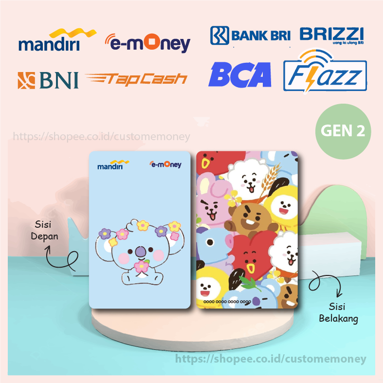 Jual KARTU EMONEY KPOP BT21 KOYA RM KIM NAM-JOON BTS CUTE EMONEY ...