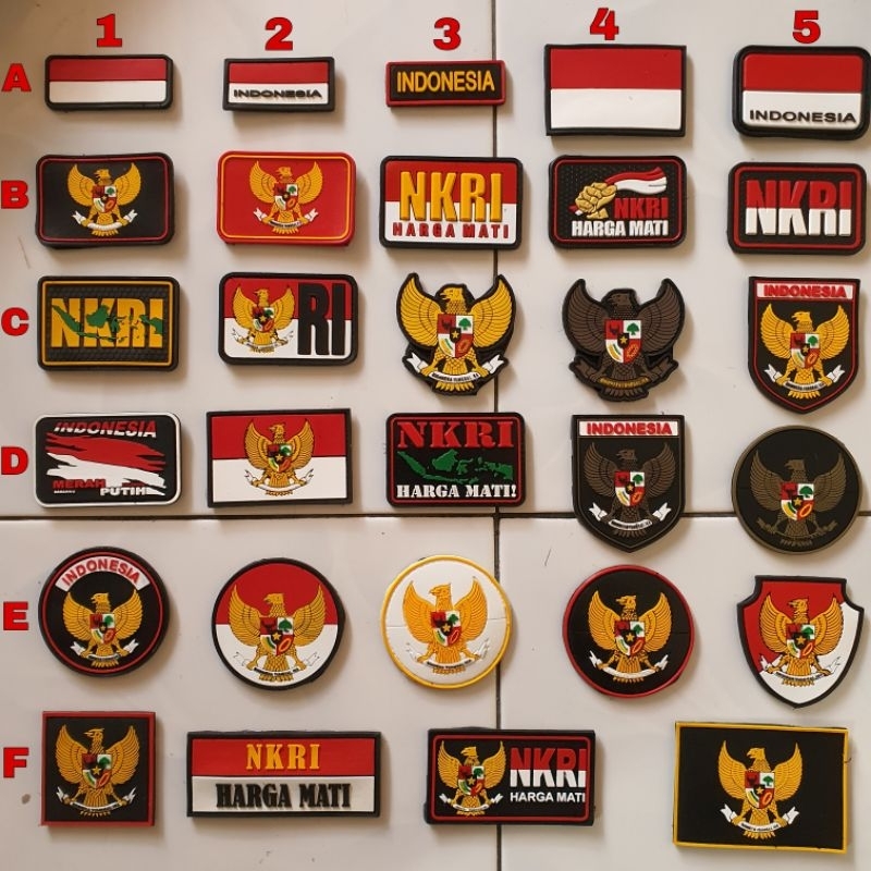 Jual patch rubber logo garuda | nkri harga mati | bendera indonesia ...