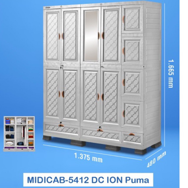 Jual MIDICAB 5412 DC ION LEMARI JUMBO NAPOLLY ELEGAN | Shopee Indonesia