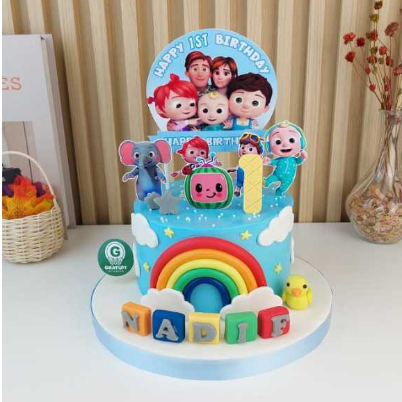Jual COCOMELON TEMA CAKE / KUE ULANG TAHUN | Shopee Indonesia