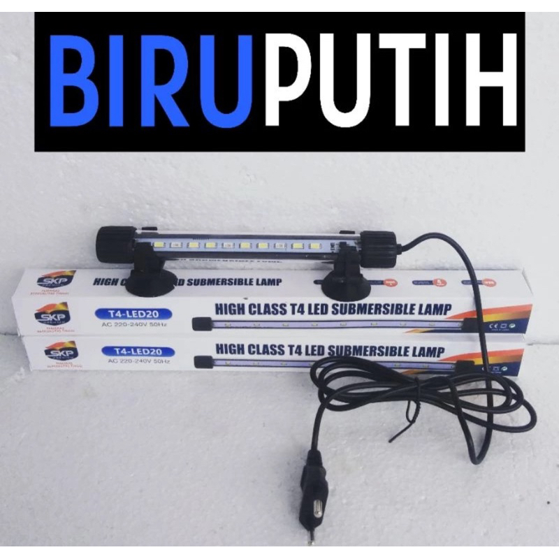 Jual Lampu celup led aquarium SKP PREMIUM T4 LED 20 untuk tank ukuran ...