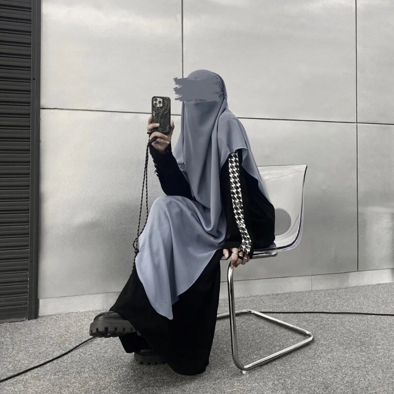 Jual Rumaysho reborn abaya hitam nrf abaya edgy classy | Shopee Indonesia