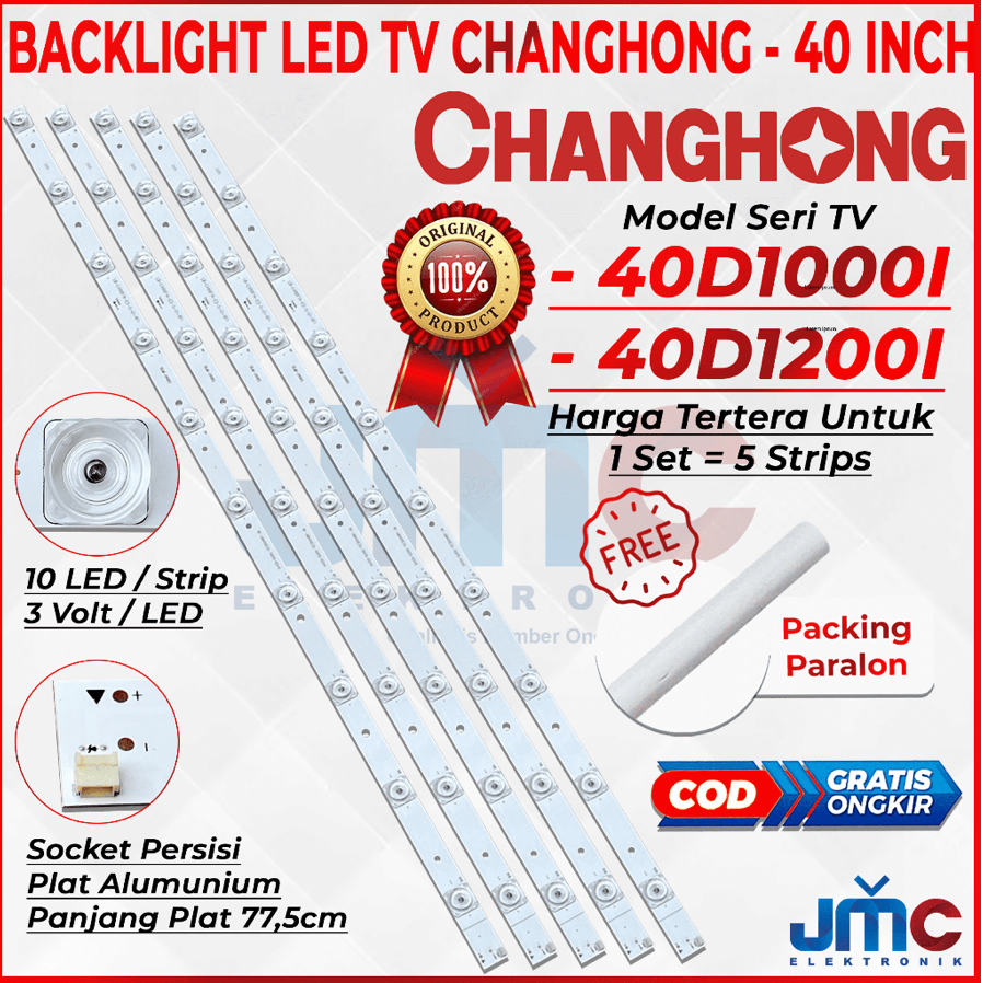 Jual BACKLIGHT TV LED CHANGHONG 40 INCH 40D1000 40D1200 LAMPU BL 40IN 40D 10K | Shopee Indonesia