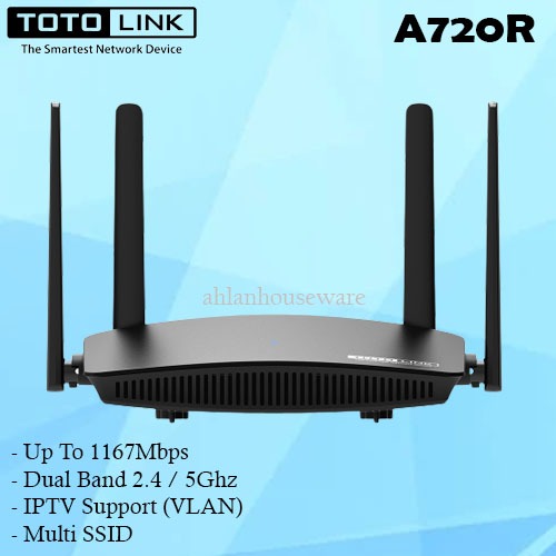 Jual TOTOLINK A720R AC1200 Wireless Dual Band Router | Shopee Indonesia