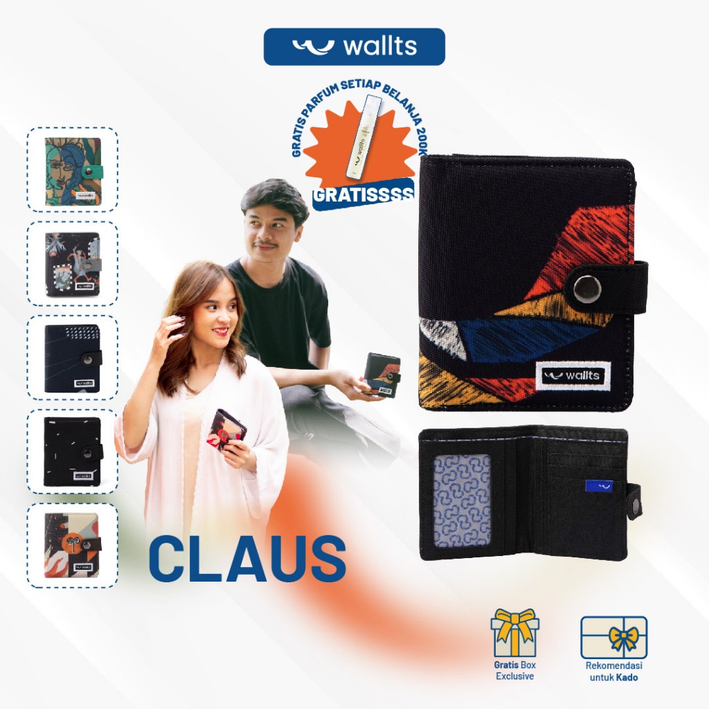 Jual Wallts Claus Motif - Dompet Lipat Pria dan Wanita | Shopee Indonesia