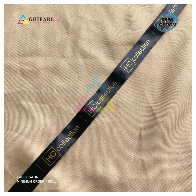 Jual label satin hitam label merk label pakaian aksesoris label satin ...
