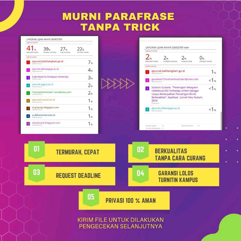 Jual JASA PARAFRASE MANUAL MENURUNKAN SKOR PLAGIASI | BERKUALITAS ... Jual JASA PARAFRASE MANUAL MENURUNKAN SKOR PLAGIASI | BERKUALITAS ...