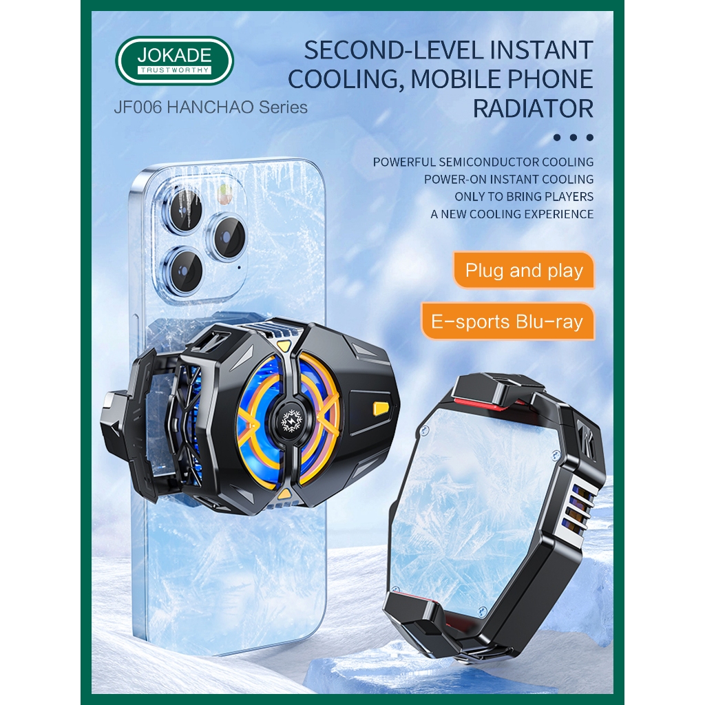 Jual Fancooler Pendingin Hp JOKADE Radiator Coolingfan Gaming Cooler ...
