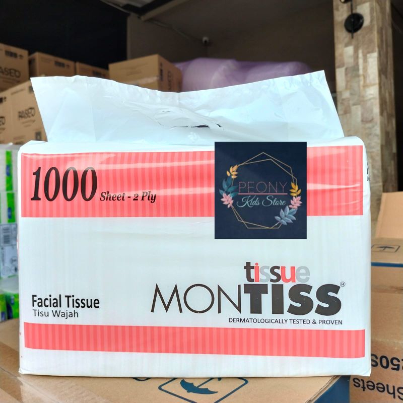 Jual MONTISS TISU 1000 sheet/montis tissue wajah serbaguna 2ply-1000 ...