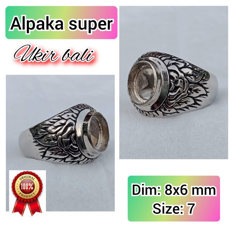 Jual cincin emban batu akik dan permata alpaka super alpaka bakar.65 ...