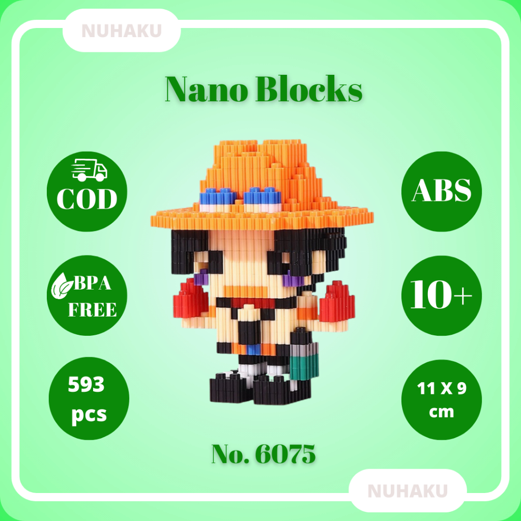 Jual Nano Block One Piece Edition Mini Series 3D Model, Mainan Blok ...