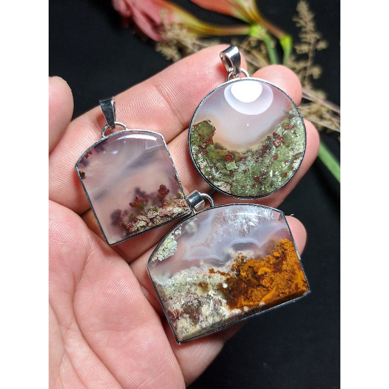 Jual liontin batu lumut natural | Shopee Indonesia