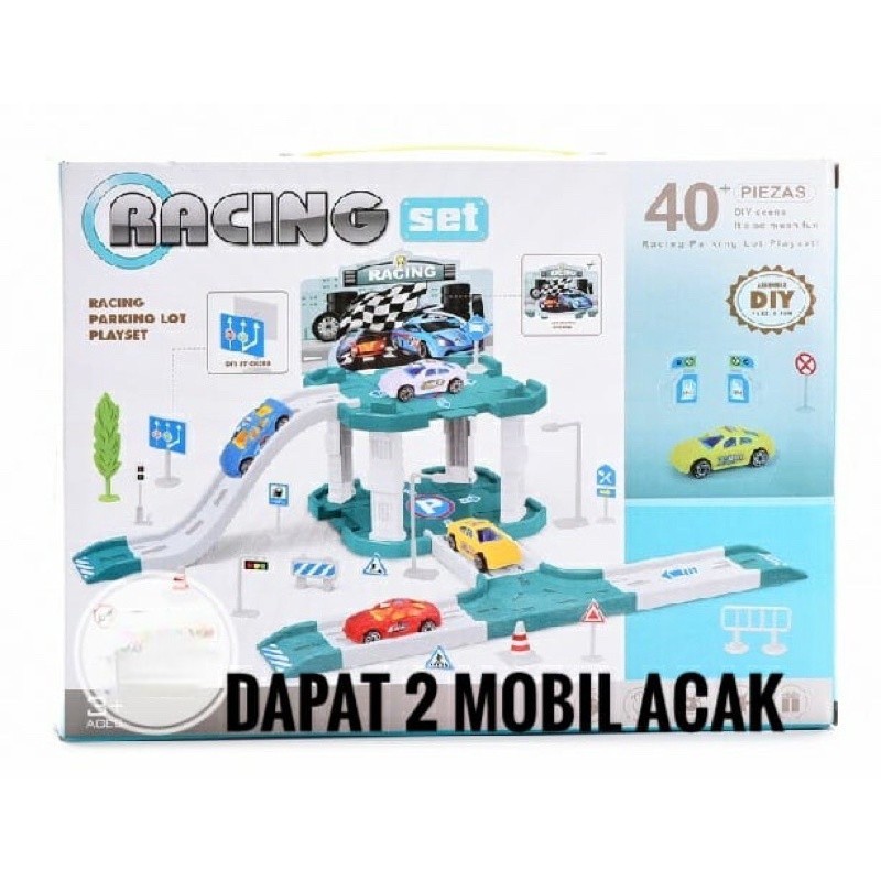 Jual Mainan truk DIY dengan jalur parkir Truck parking lot playset ...