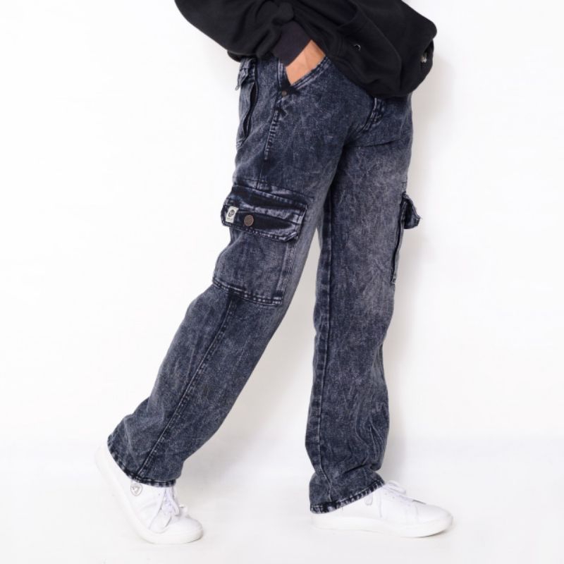 Jual ASSTORE01 - Long Cargo Pants Jeans / Celana Cargo Jeans Loose Fit ...