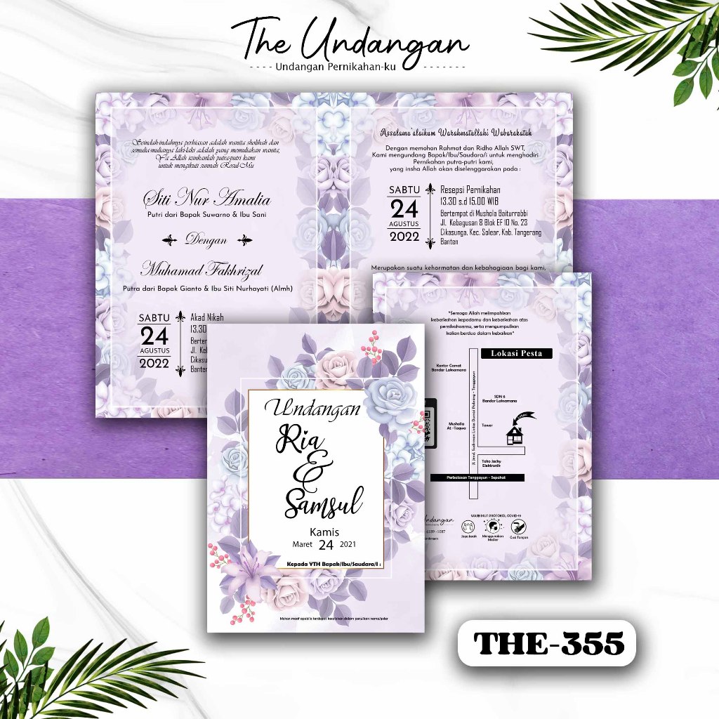 Jual Undangan pernikahan bahan briefcard 200 gsm model semi amplop THE ...
