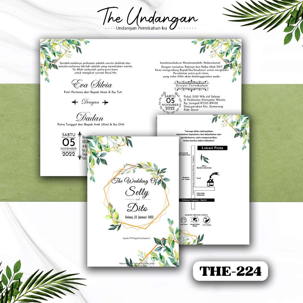 Jual Undangan pernikahan bahan briefcard 200 gsm model semi amplop THE ...