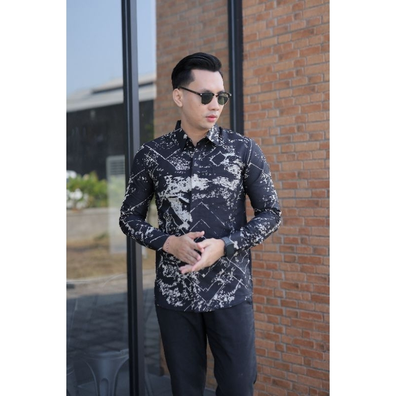 Jual Kemeja Batik Pria Motif MALANGGONO Lengan Panjang Bahan Katun ...