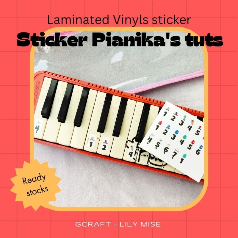 Jual sticker tuts pianika - sticker laminasi untuk tuts pianika ...