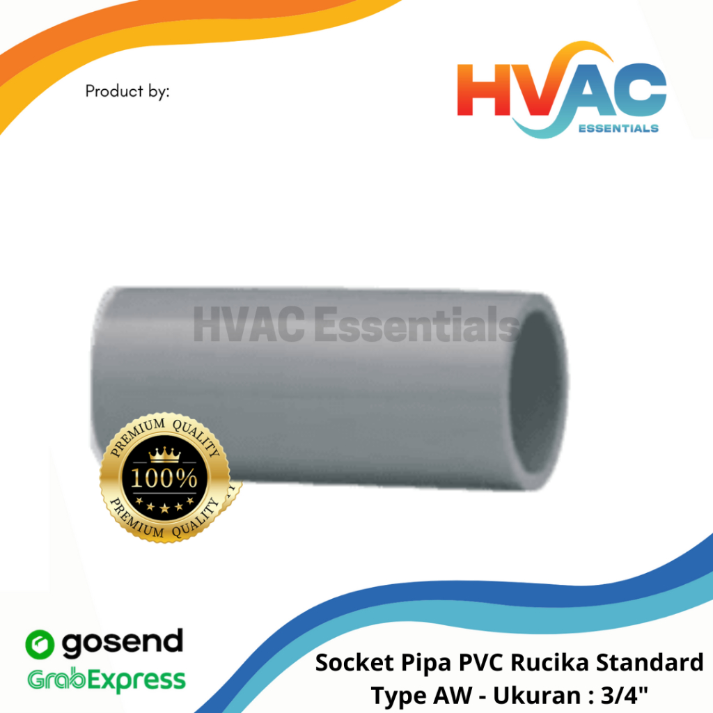 Jual Socket Pipa PVC Rucika Standard Type AW - Ukuran : 3/4" | Shopee ...