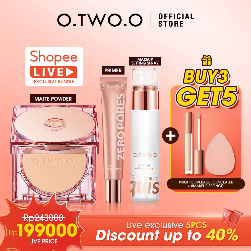 Jual 【Shopee Live Buy 3 Get 5】O.TWO.O Face Makeup Set Powder + Primer ...