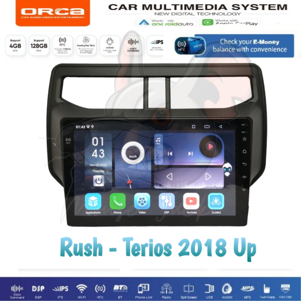 Jual Head Unit Android Orca New Standar For Rush - Terios 2018 up 9 ...
