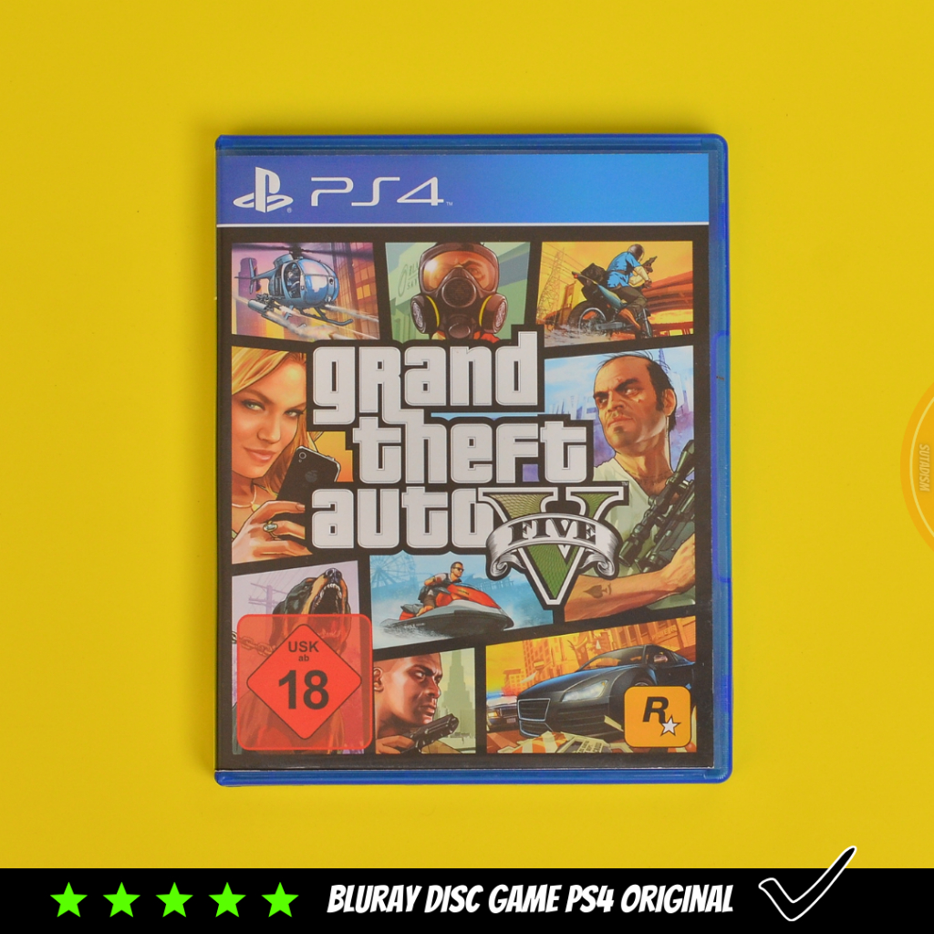 Jual Kaset Game BD GTA 5 Grand Theft Auto V + Map PS4 Playstation 4 ...