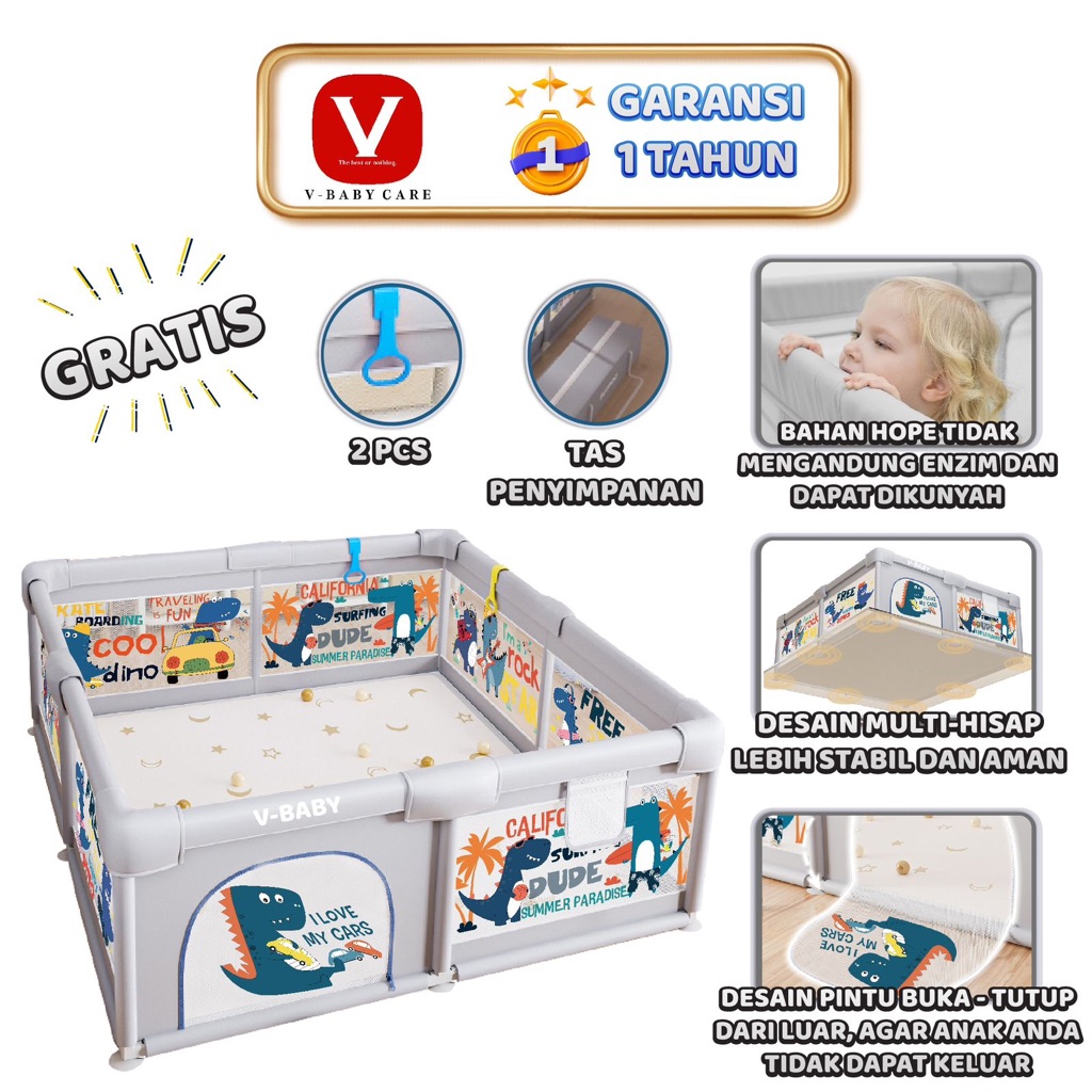Jual V-BABY CARE Pagar minan bayi / Pagar bermain bayi /pagar bermain ...