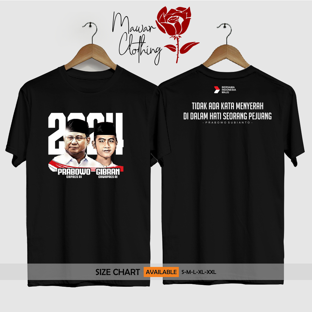 Jual KAOS PRABOWO GIBRAN PRESIDEN INDONESIA 2024 DEWASA COWOK CEWEK / T ... Jual KAOS PRABOWO GIBRAN PRESIDEN INDONESIA 2024 DEWASA COWOK CEWEK / T ...