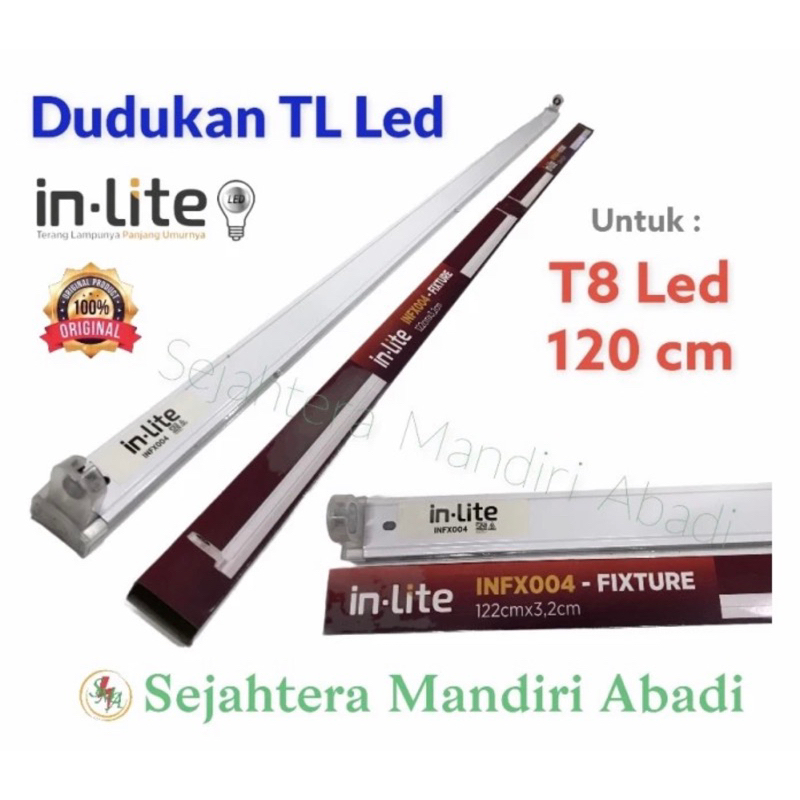 Jual Kap TL Led 120cm Dudukan T8 Rumah TL LED 120cm Inlite INFX004 Transp | Shopee Indonesia