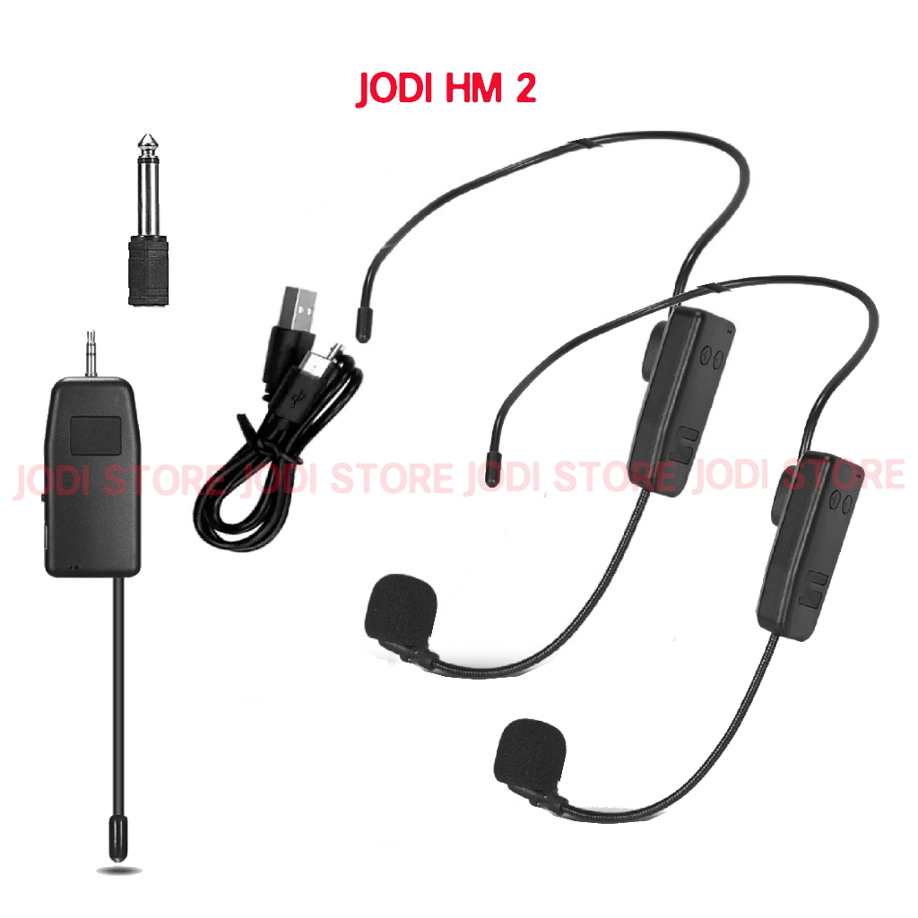 Jual JODI HM 1 / HM 2 Microphone Mic Clip On Wireless Bando UHF 2.4G ...
