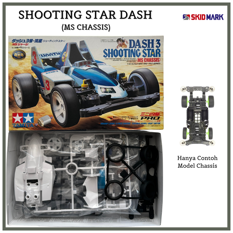 Jual Mobil Rakit Tamiya Mini 4WD - Shooting Star Dash MS Chassis ...